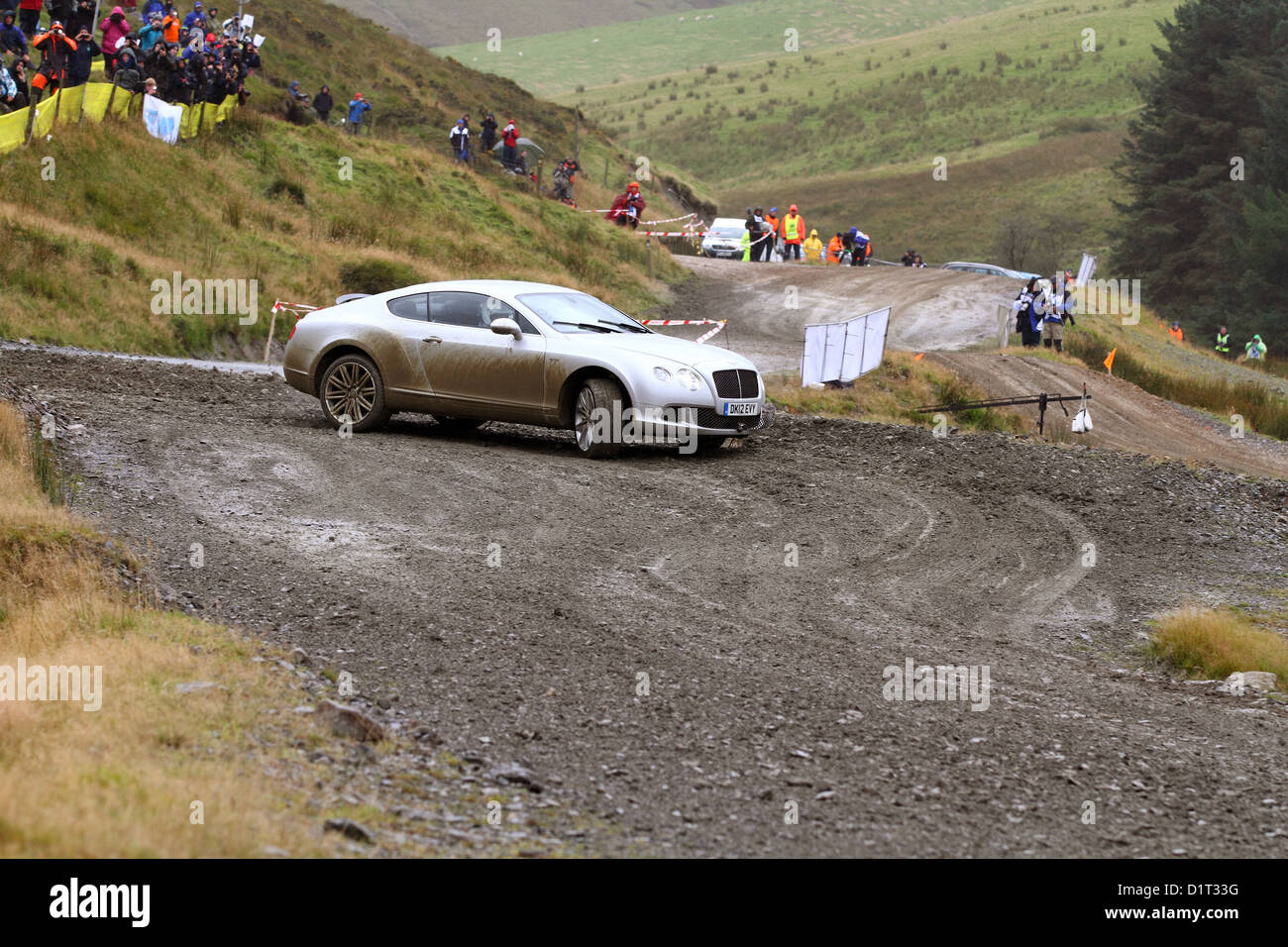 BBC filming a Bentley Continental GT for Top Gear during between runs ...