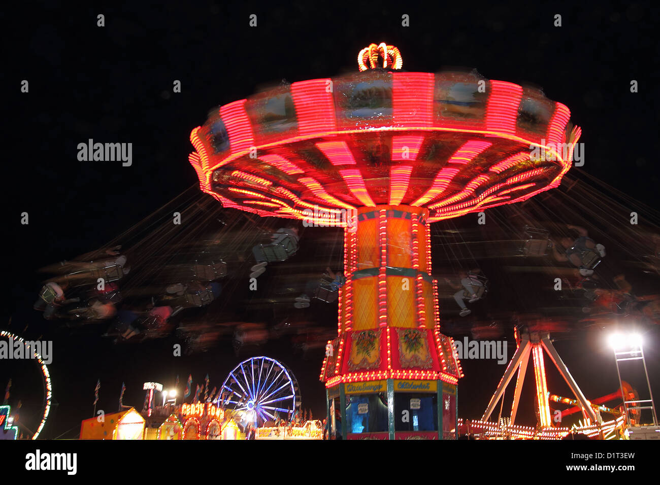 Amusement park marry-go-round ride Stock Photo - Alamy