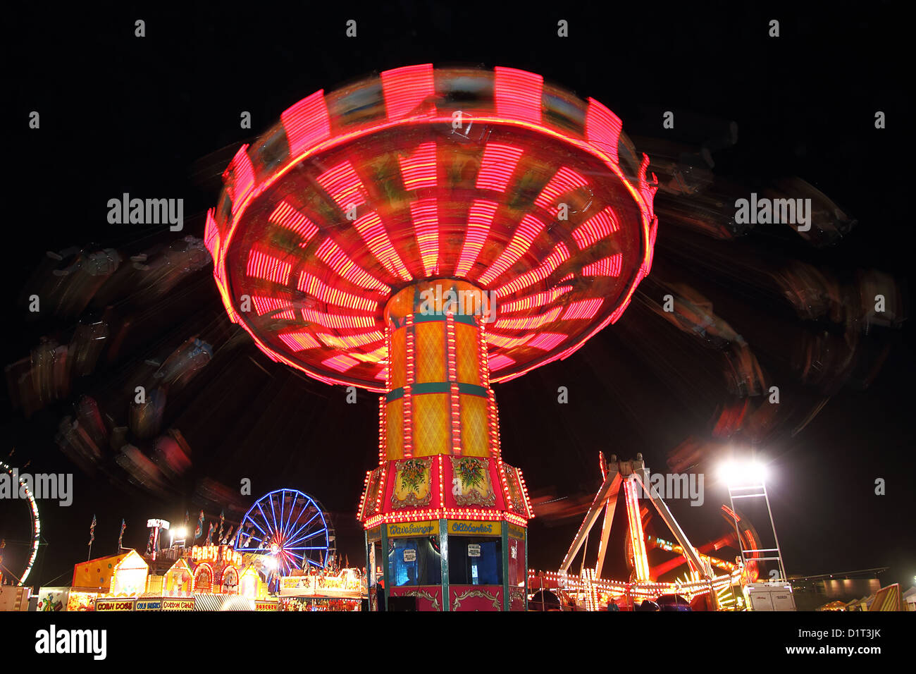 Amusement park marry-go-round ride Stock Photo - Alamy