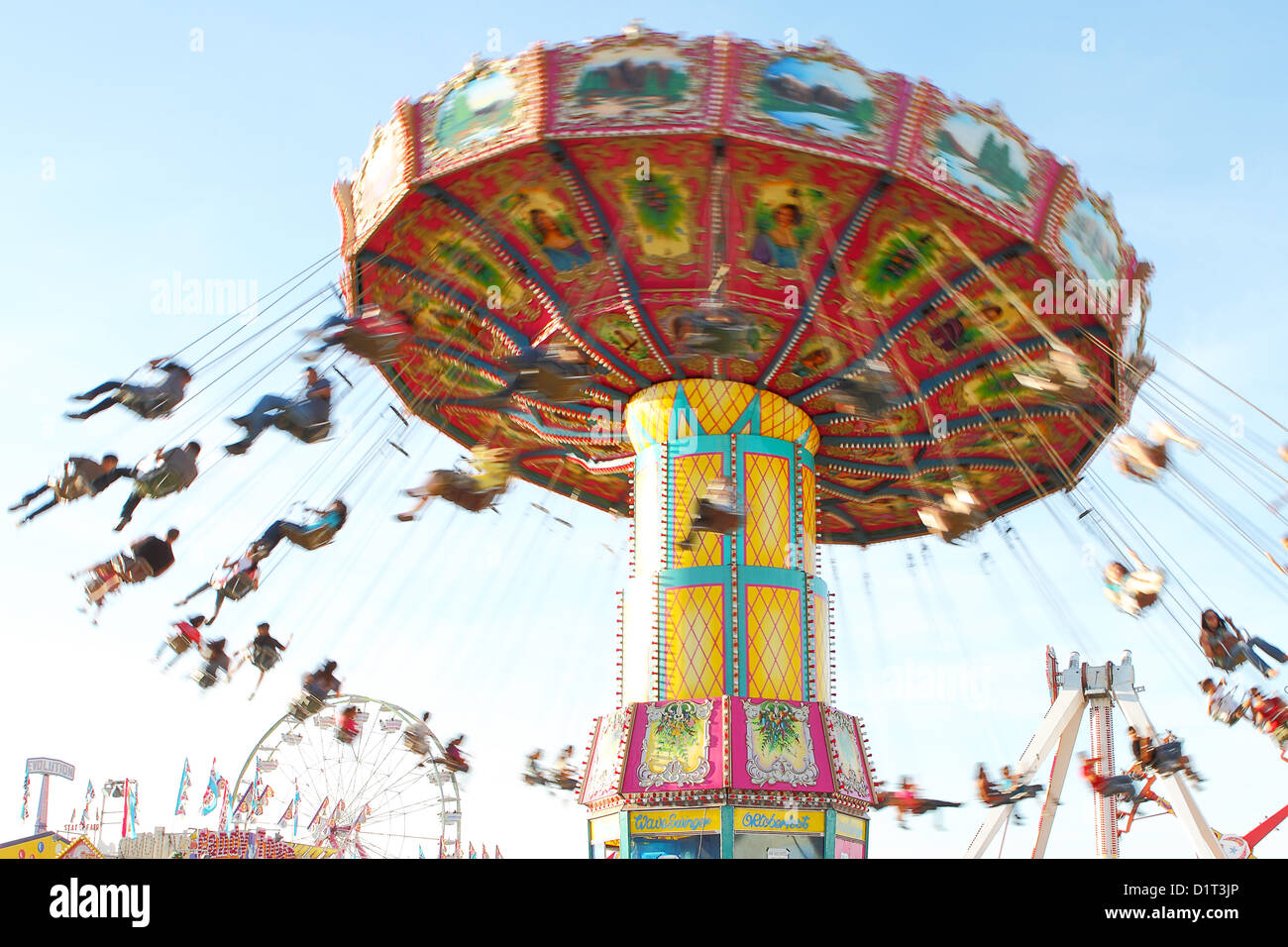 Amusement park marry-go-round ride Stock Photo - Alamy