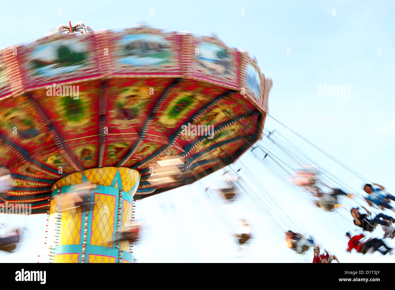 Amusement park marry-go-round ride Stock Photo - Alamy