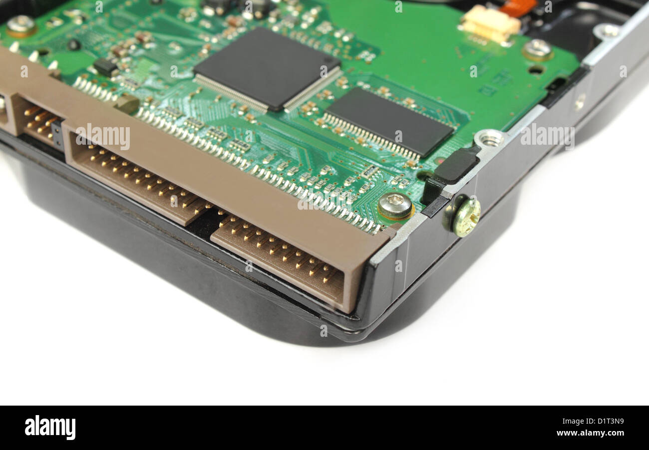 Hard disk drive over white background Stock Photo - Alamy