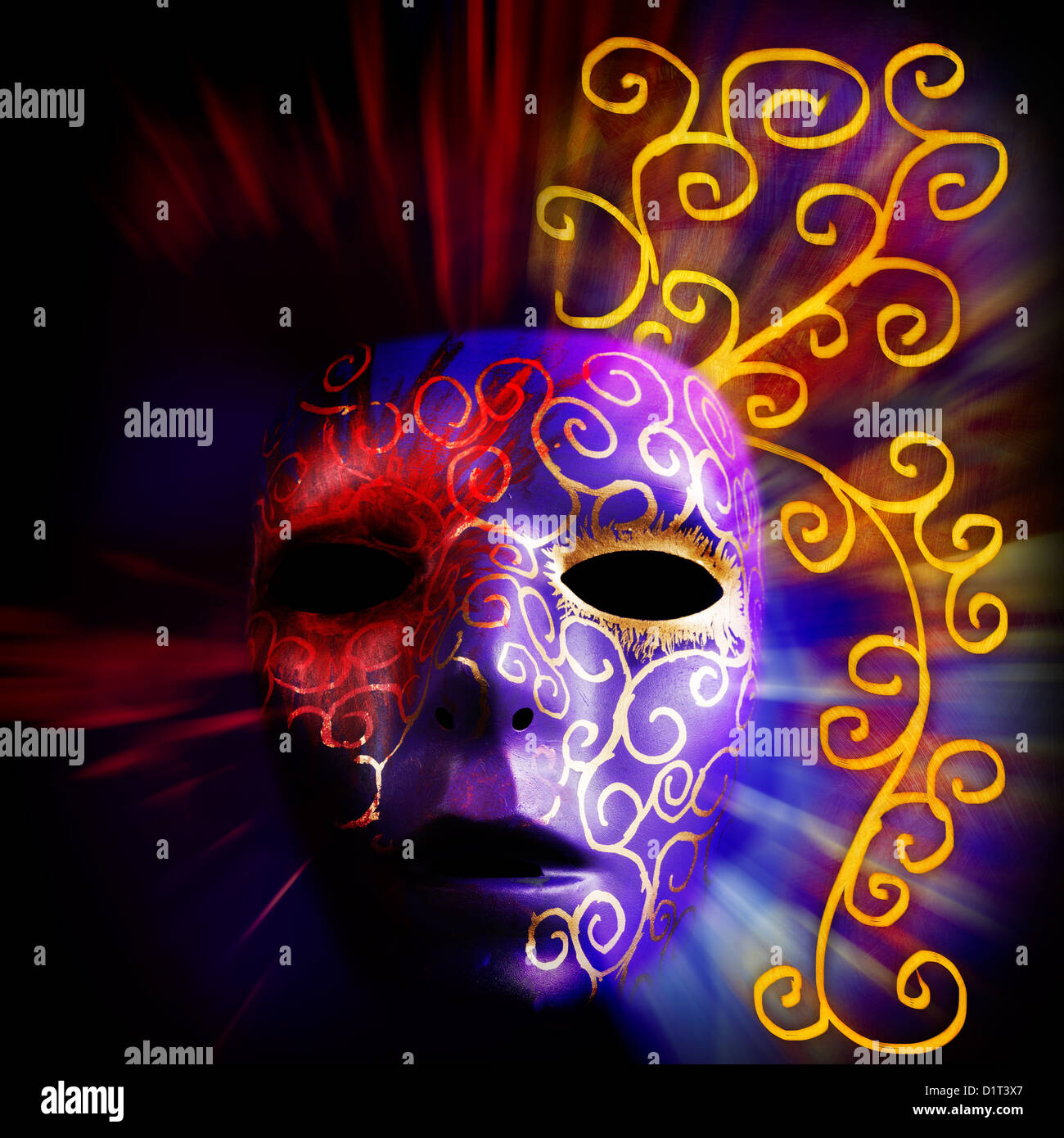 Hand Painted Mardi Gras Mask High Resolution Stock Photography and ...