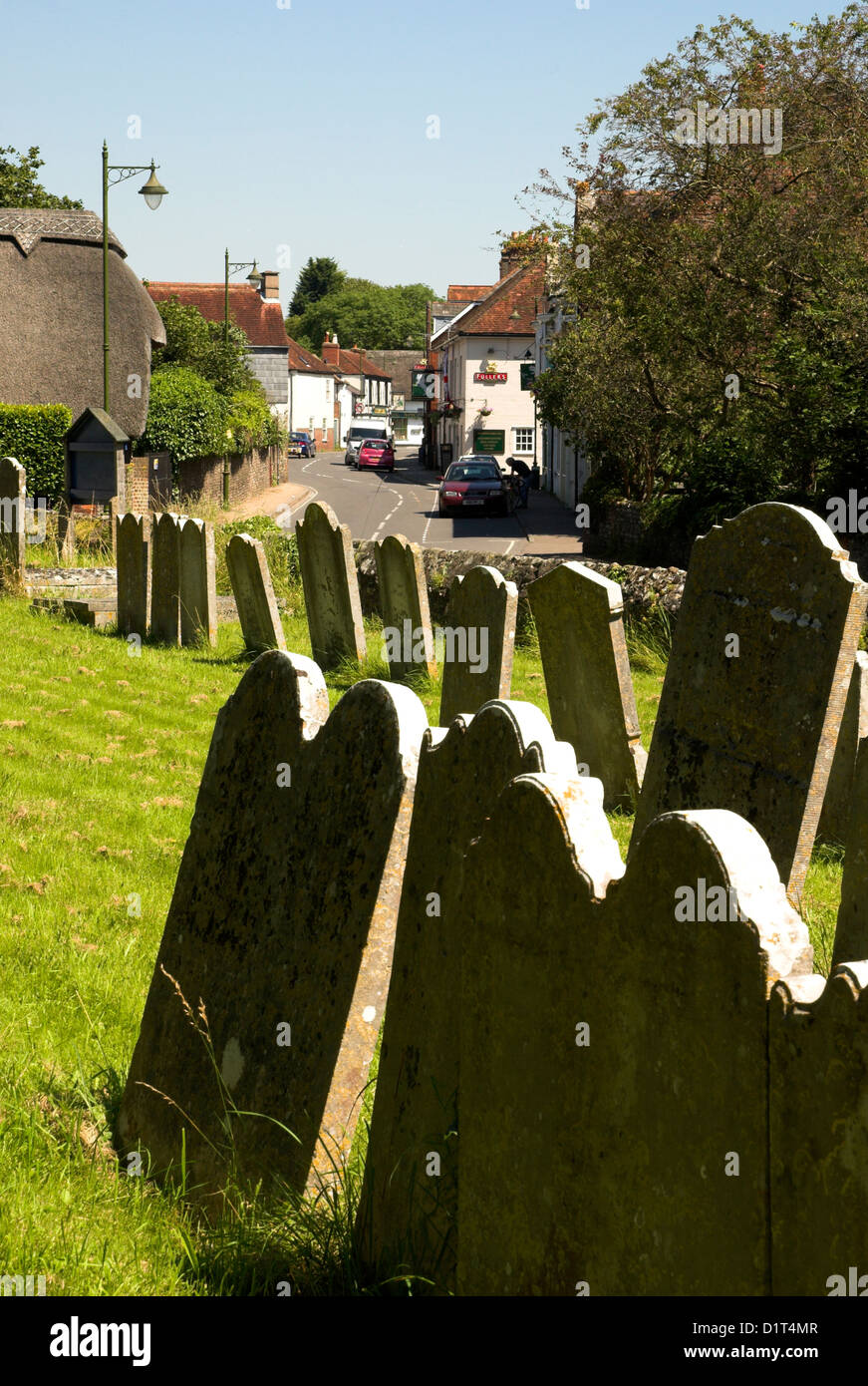 Looking towards Westbourne village from the churchyard of St John the ...