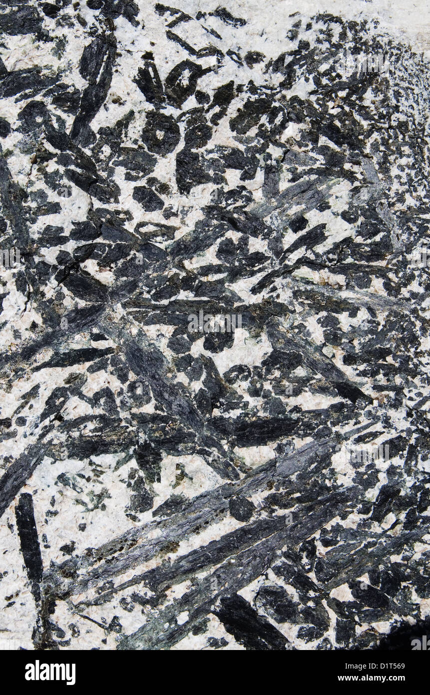 gabbro pegmatite rock background texture with white and black crystals ...