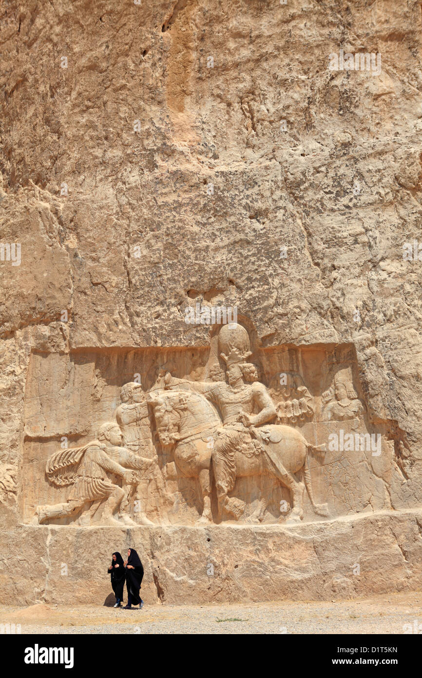 The triumph of Shapur I at Naqsh-e Rostam necropolis near Persepolis ...