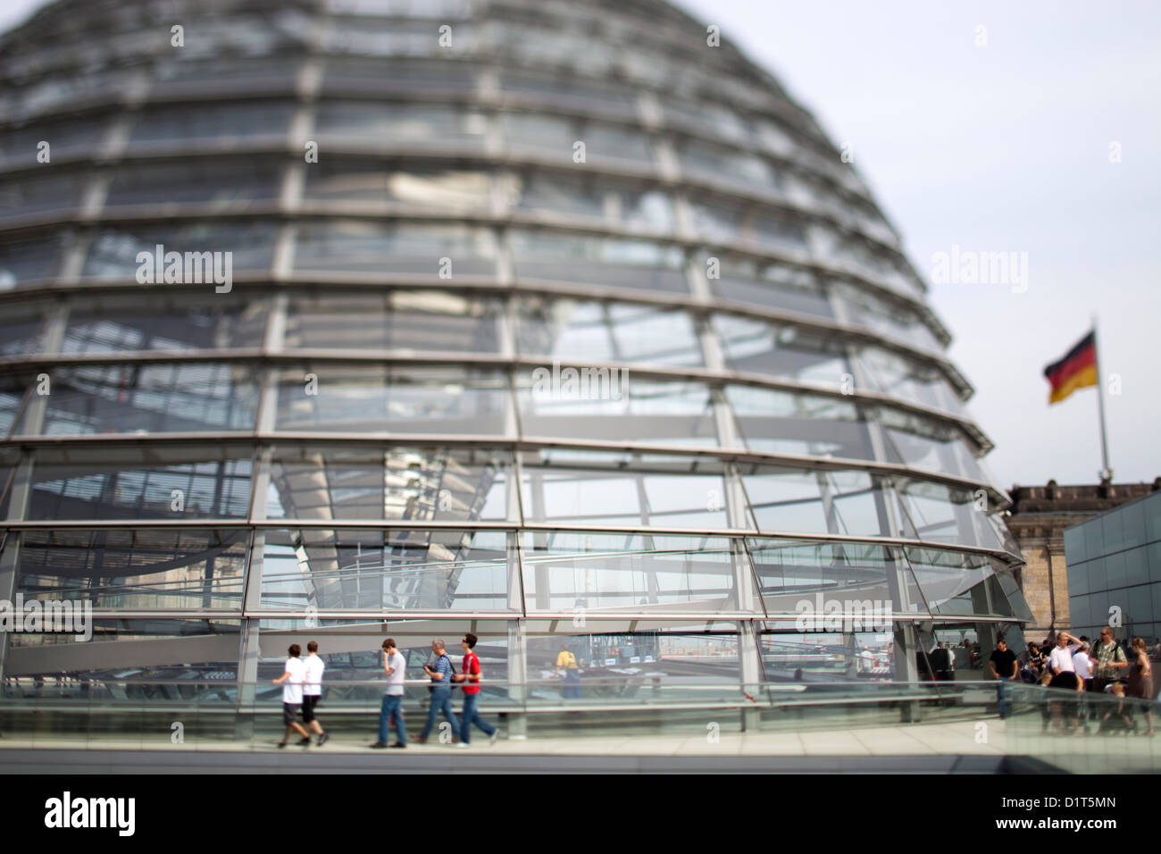 Berlin, Germany, visitors to the Reichstag dome on the Reichstag Stock ...