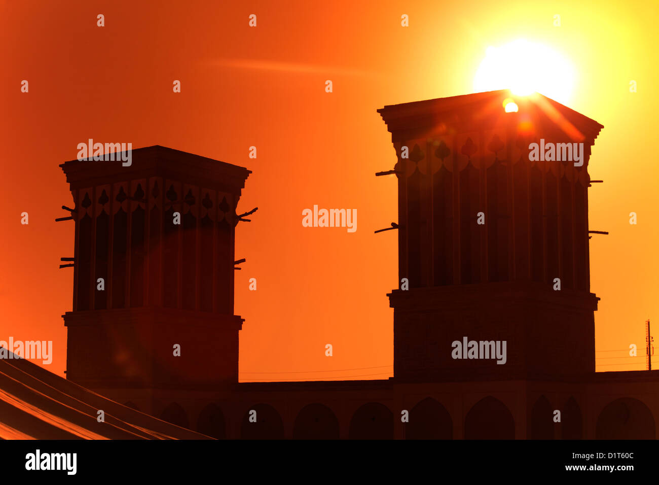 Traditional Windcatcher (Badgir), Yazd, Iran Stock Photo - Alamy