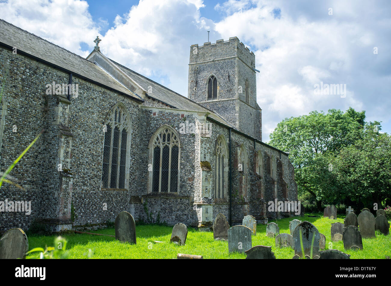 Graveyard and Church of All Saints Catfield Norfolk UK Stock Photo - Alamy