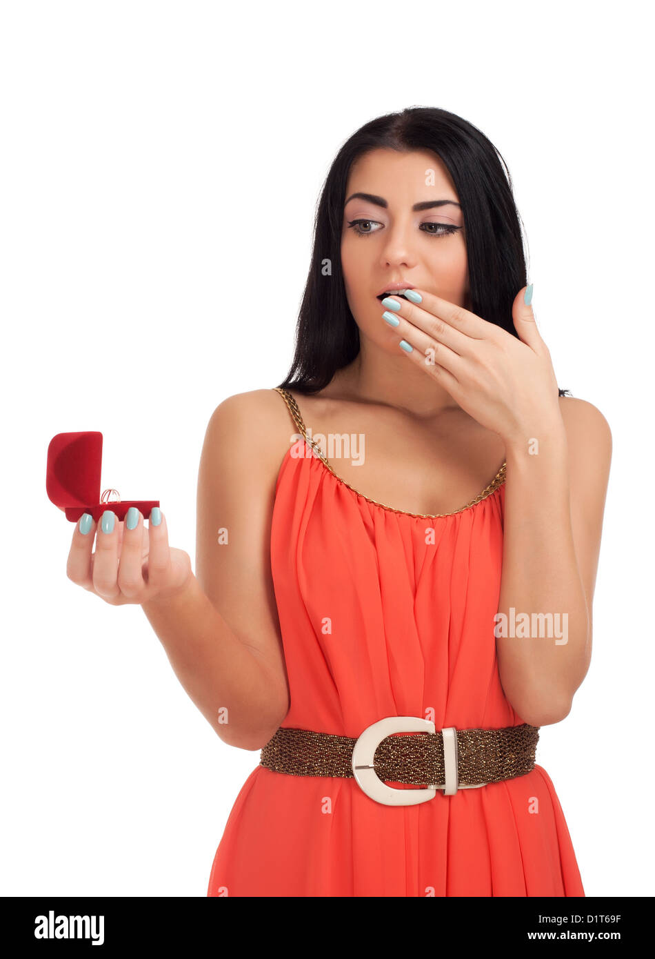 Young woman engagement ring hi-res stock photography and images - Alamy