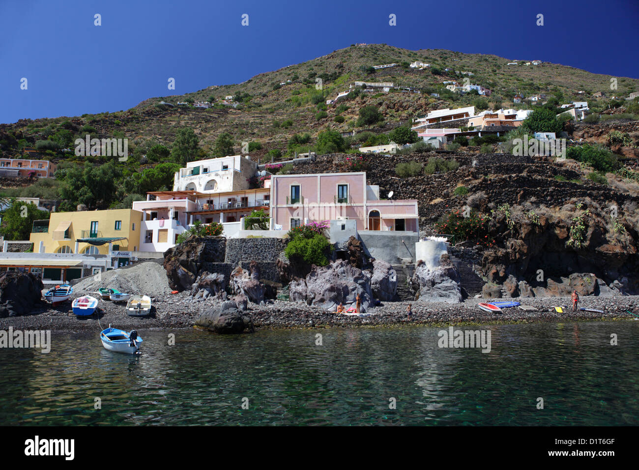 Town of Alicudi, Aeolian Islands, Sicily, Italy Stock Photo - Alamy