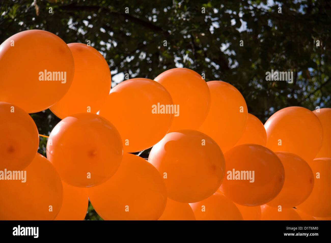 Berlin, Germany, orange balloons Stock Photo - Alamy