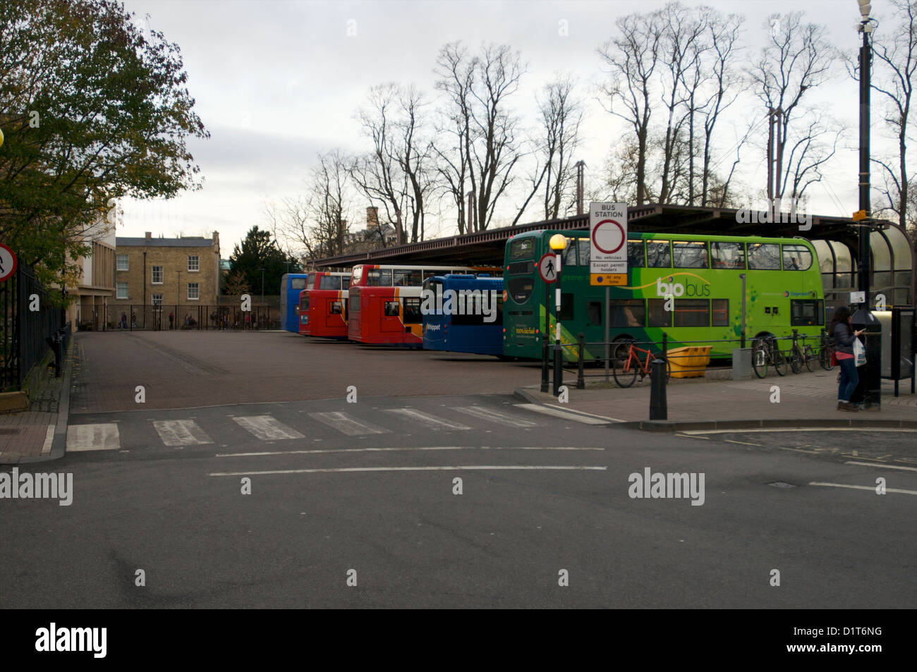 Cambridge, Cambridgeshire, UK. Cambridge Bus Station on Drummond Street ...