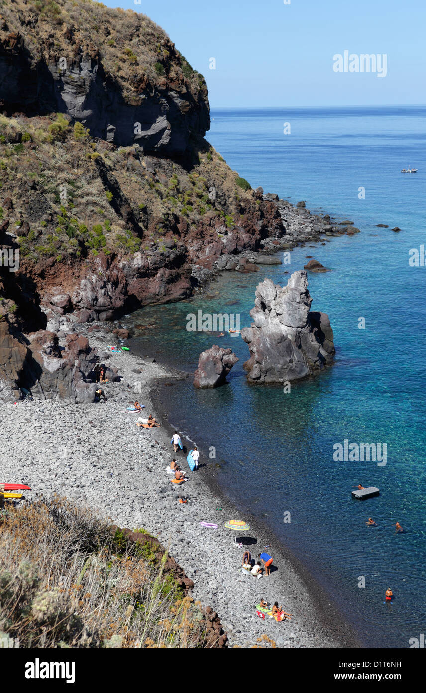 Bay in Salina island, Aeolian Islands, Sicily, Italy Stock Photo - Alamy
