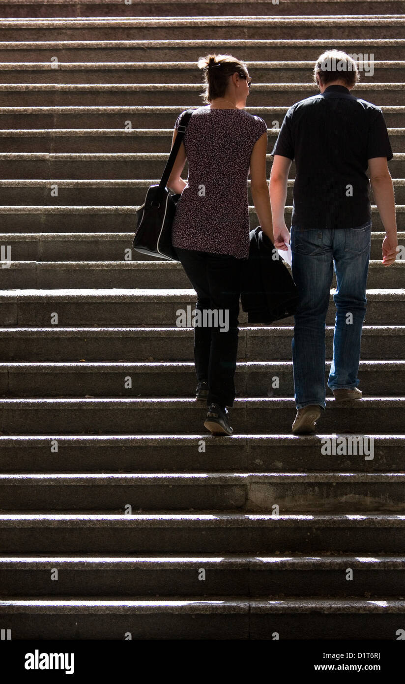 Couple shadow stair hi-res stock photography and images - Alamy