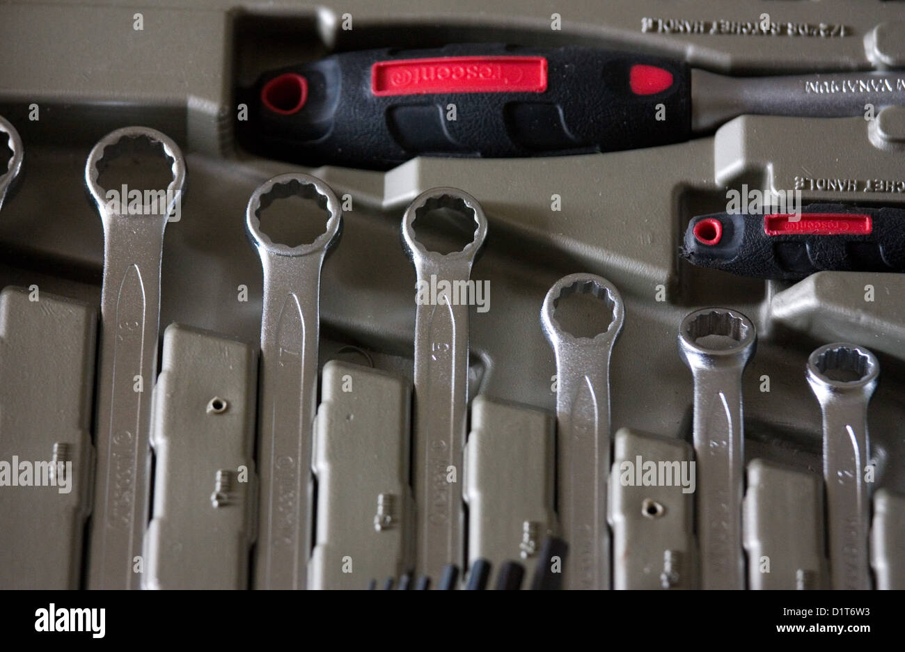 Berlin, Germany, Wrenches in a toolbox Stock Photo - Alamy
