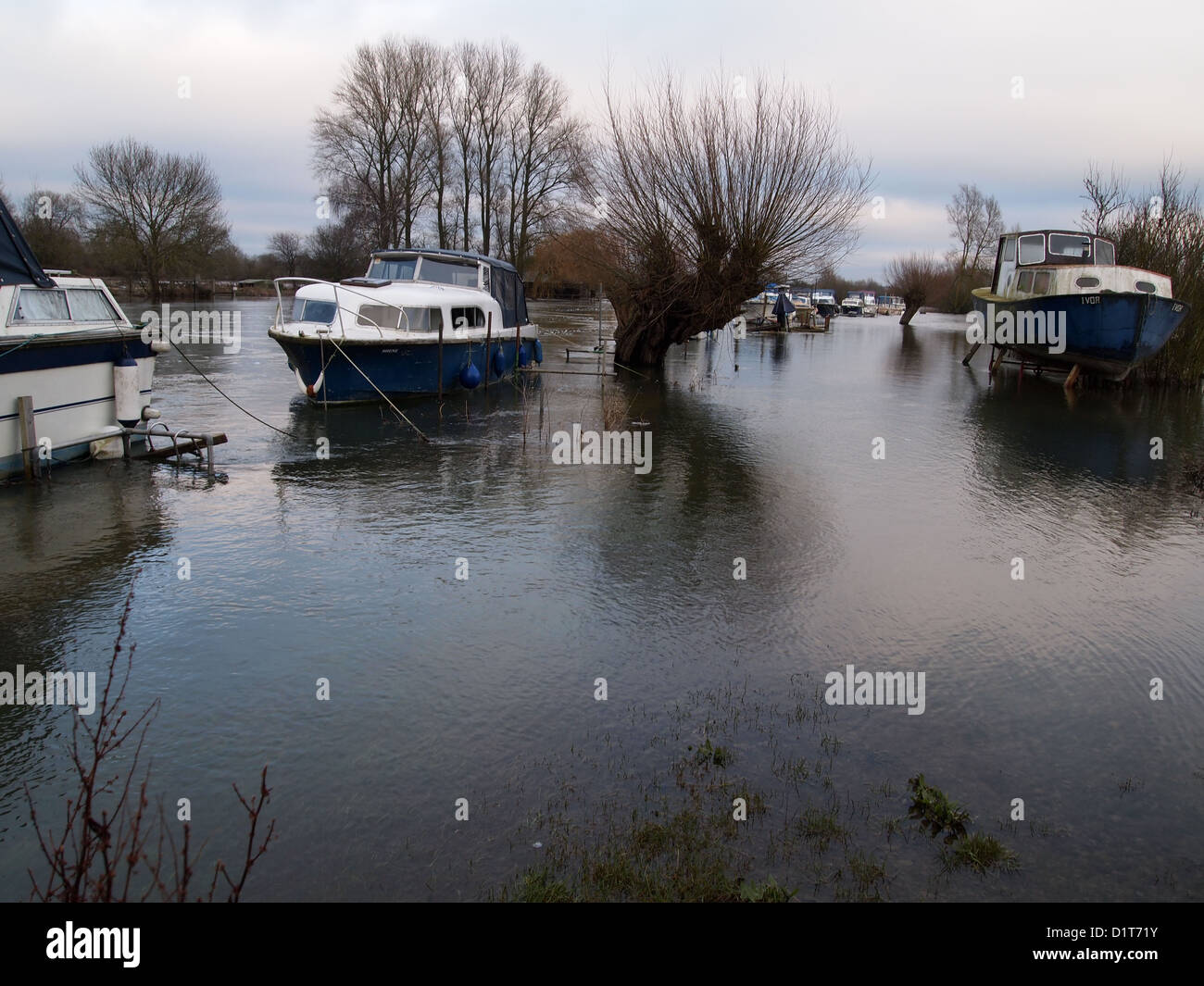Flooding in the countryside, rivers flooding and footpaths Stock Photo ...