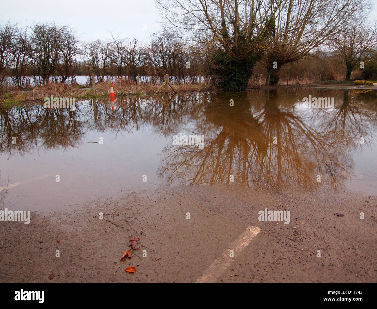 Flooding in the countryside, rivers flooding and footpaths Stock Photo ...