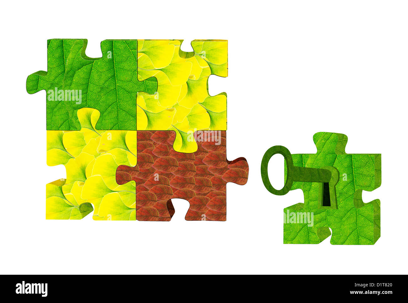 Key to open the puzzle Stock Photo - Alamy