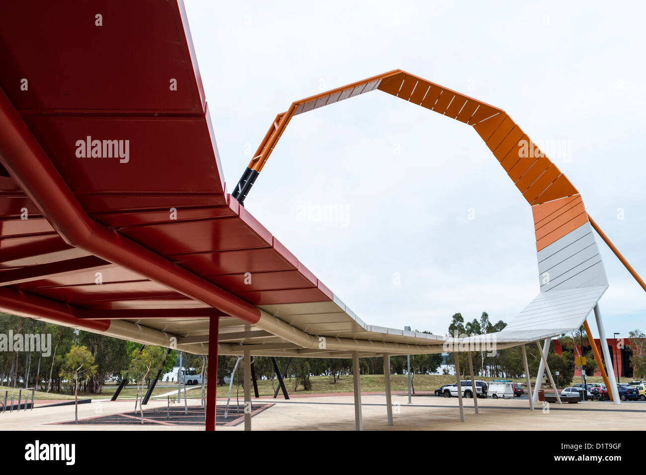 Striking architecture of the National Museum Australia, Canberra Stock ...