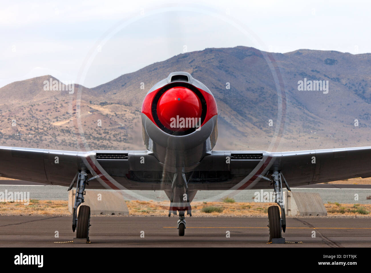 Hawker Sea Fury "Dreadnought" runs up the throttle after an Unlimited ...