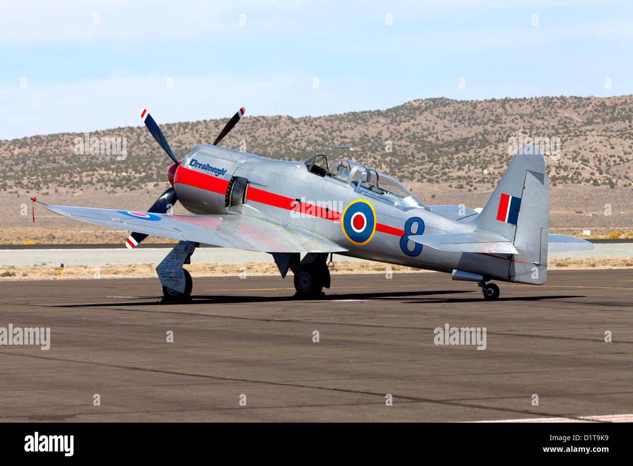 Hawker Sea Fury "Dreadnought" on the ramp at the 2012 Reno National ...