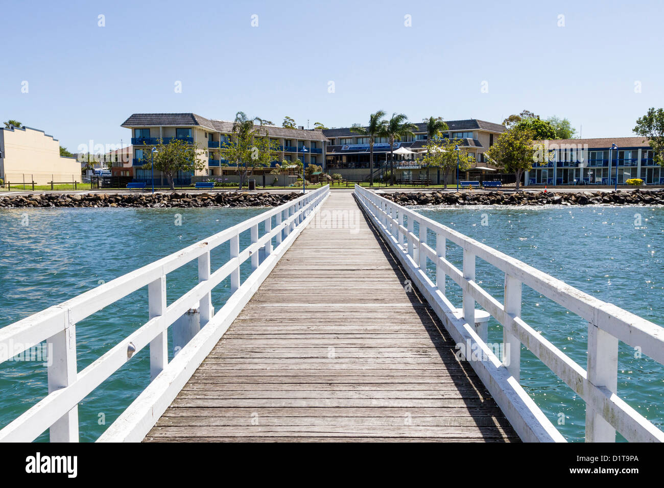 Boat Jetty at Batemans Bay, NSW Australia Stock Photo - Alamy