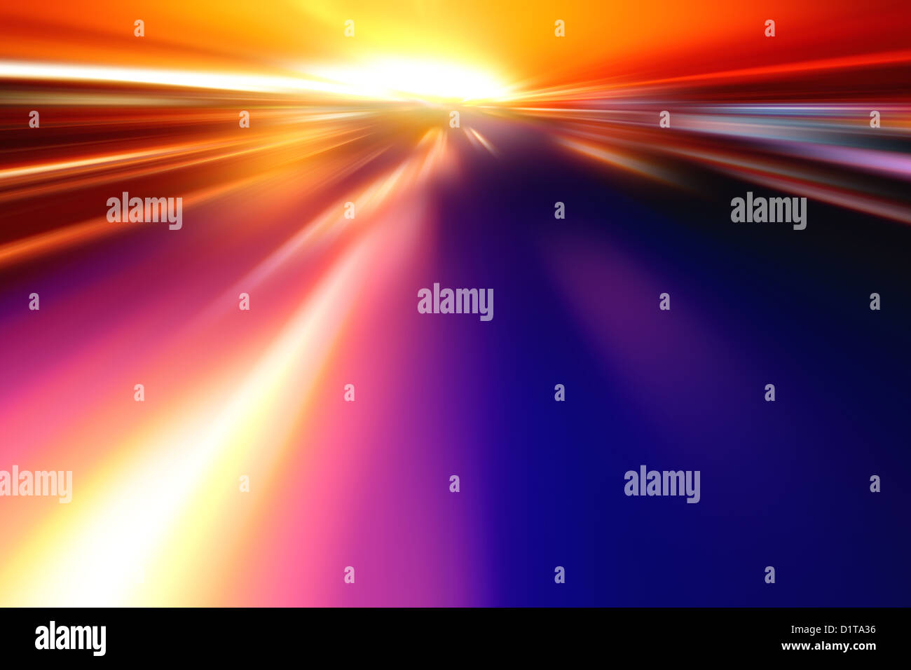 acceleration speed motion on night road Stock Photo - Alamy