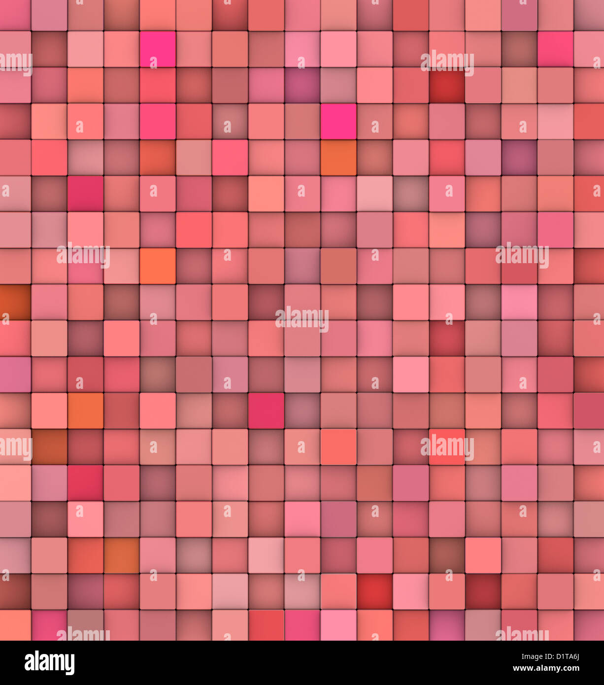 abstract 3d gradient backdrop cubes in tangerine red Stock Photo - Alamy