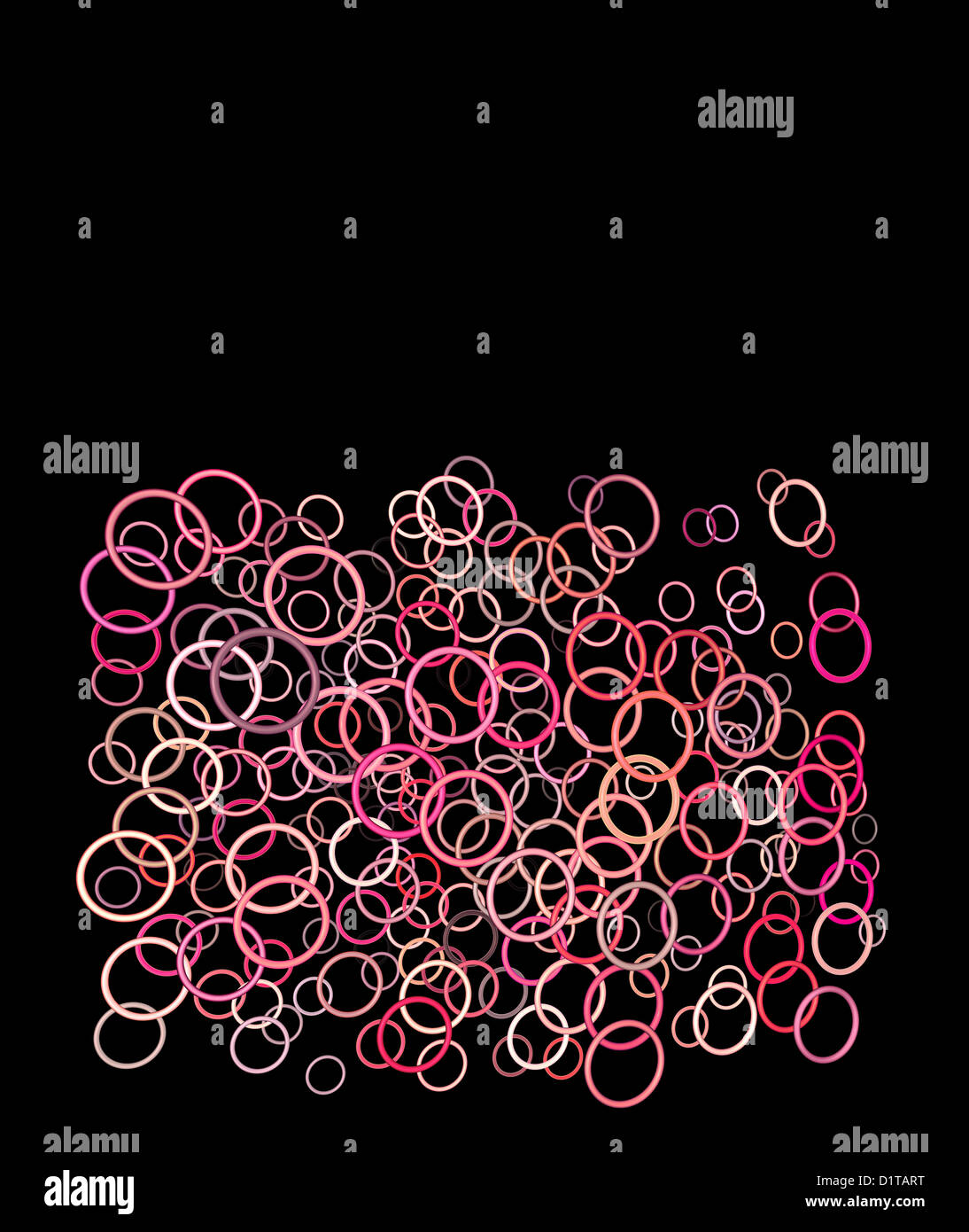 3d pink floating glossy ring torus shape on black Stock Photo - Alamy