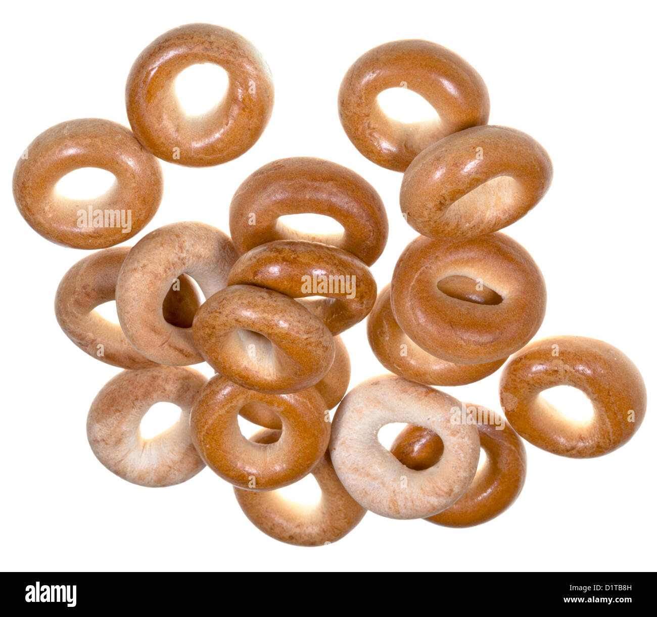 traditional russian sushkis isolated on white background Stock Photo ...