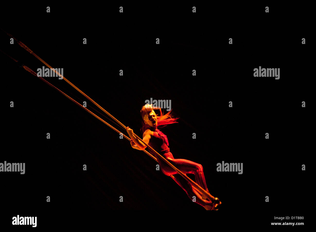 Cirque du soleil acrobat performs hi-res stock photography and images ...