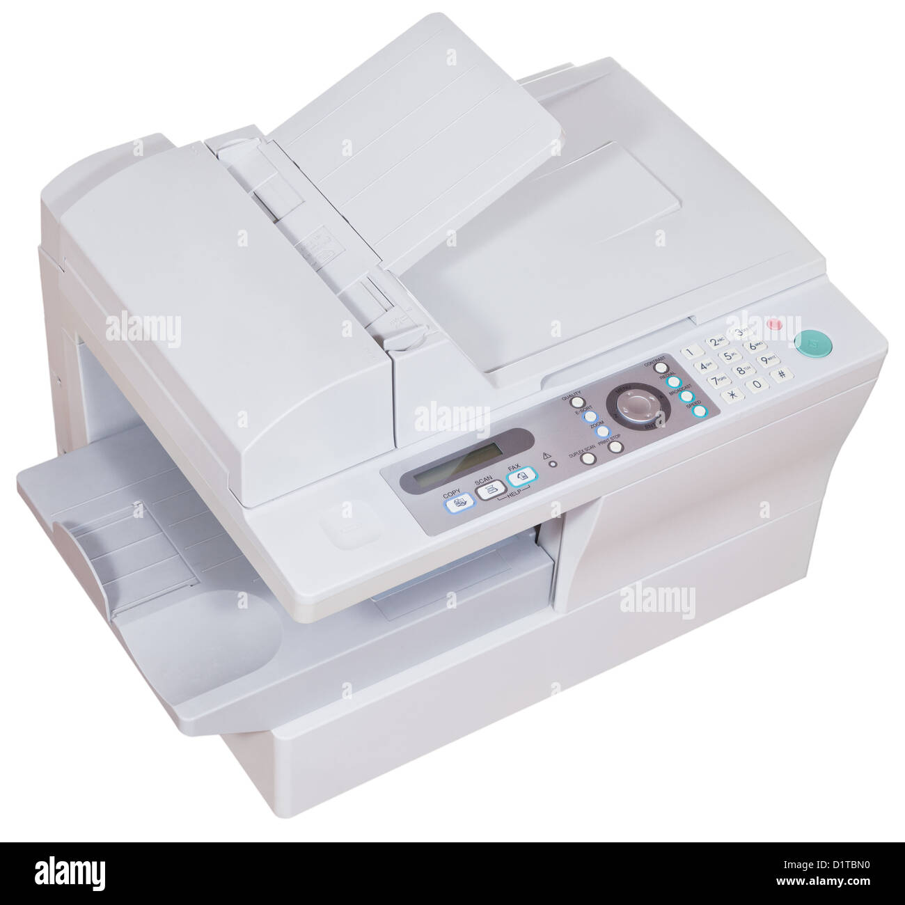 grey office multifunction device isolated on white background Stock ...