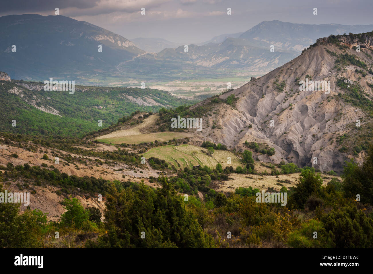 View eastwards from path between San Vitorian Monastery and Espelunga ...