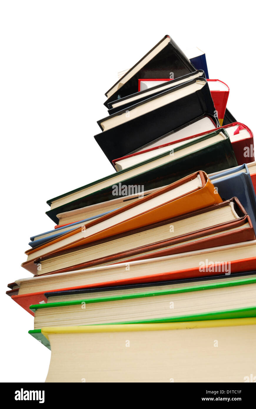 Books pile isolated over white background with copy space Stock Photo ...