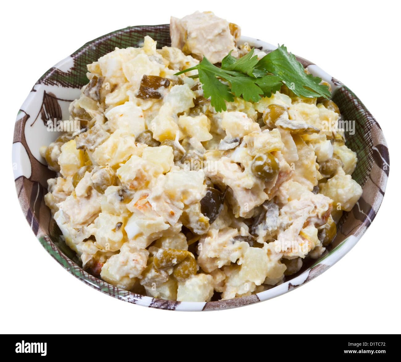 Russian stolichny salad traditional salad dish from Russia Stock Photo ...