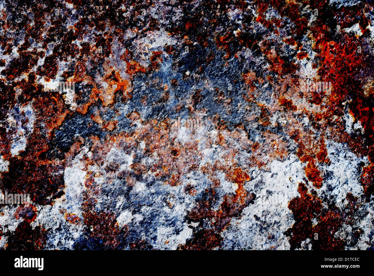 Old metallic background rusted blue and brown color Stock Photo - Alamy