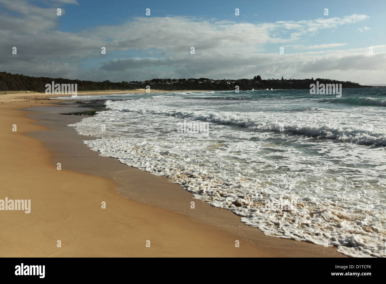 Manyana Beach, on the South Coast of New South Wales, viewed South to ...