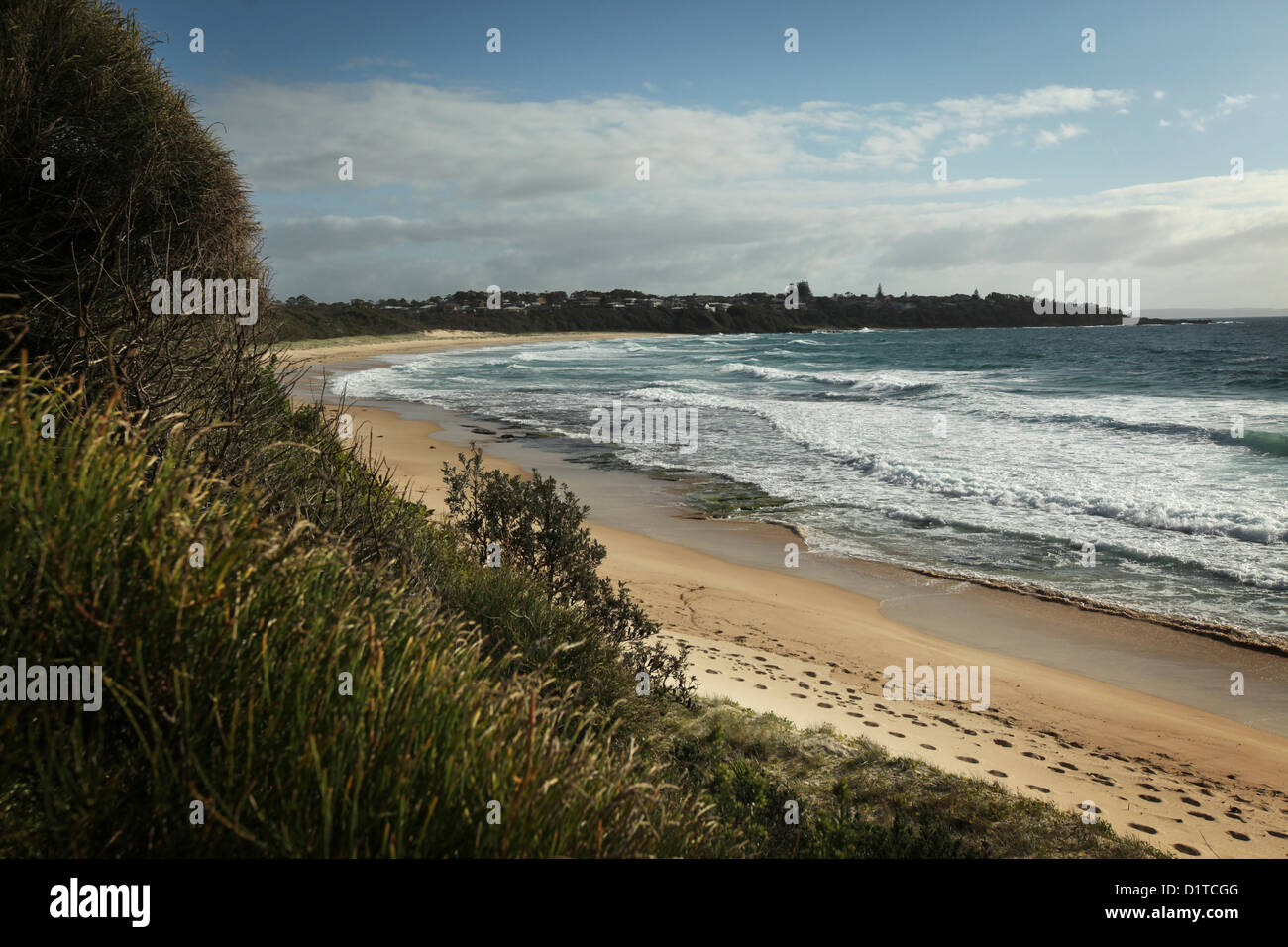 Manyana Beach, on the South Coast of New South Wales, viewed South to ...