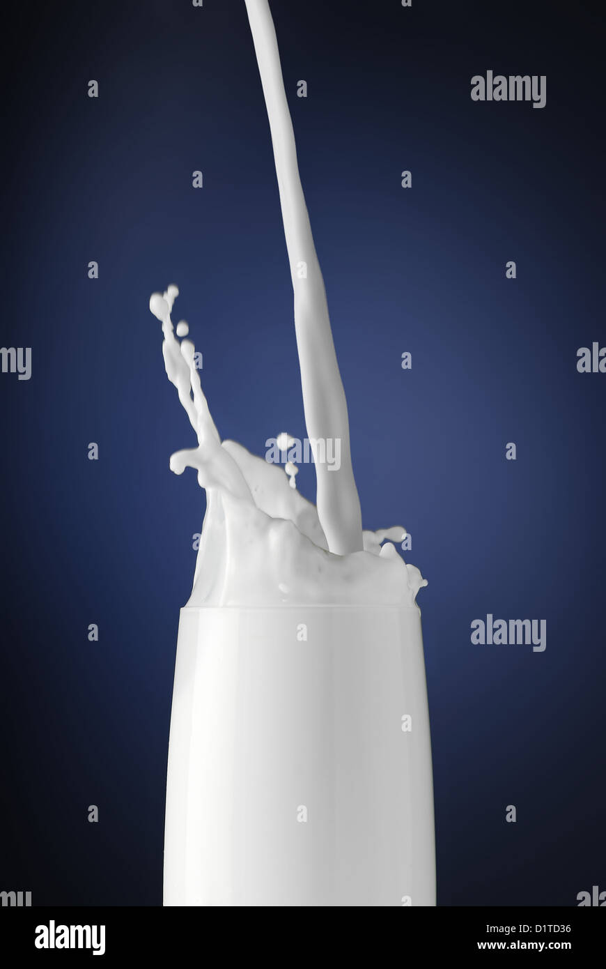 Overflowing glass milk hi-res stock photography and images - Alamy