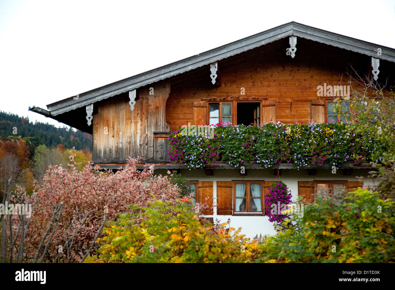 A colour photo of a Bavarian country home in Bavaria, Germany Stock ...
