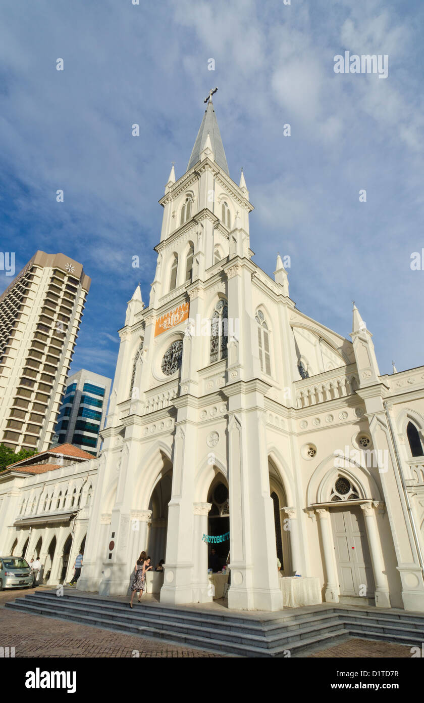 Gothic style ex-chapel of the CHIJMES complex, Singapore Stock Photo ...