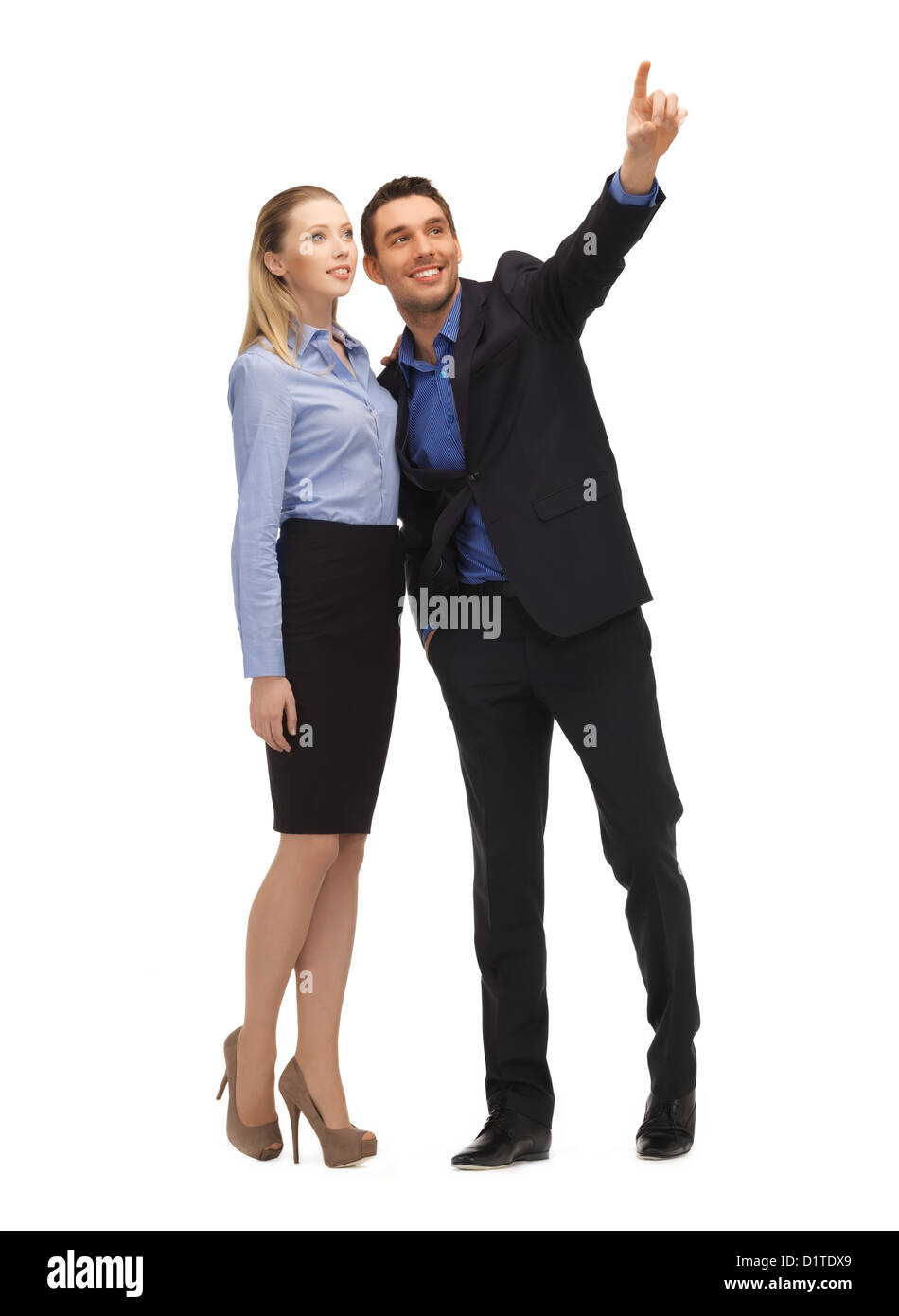 Happy guy pointing fingers Cut Out Stock Images & Pictures - Alamy