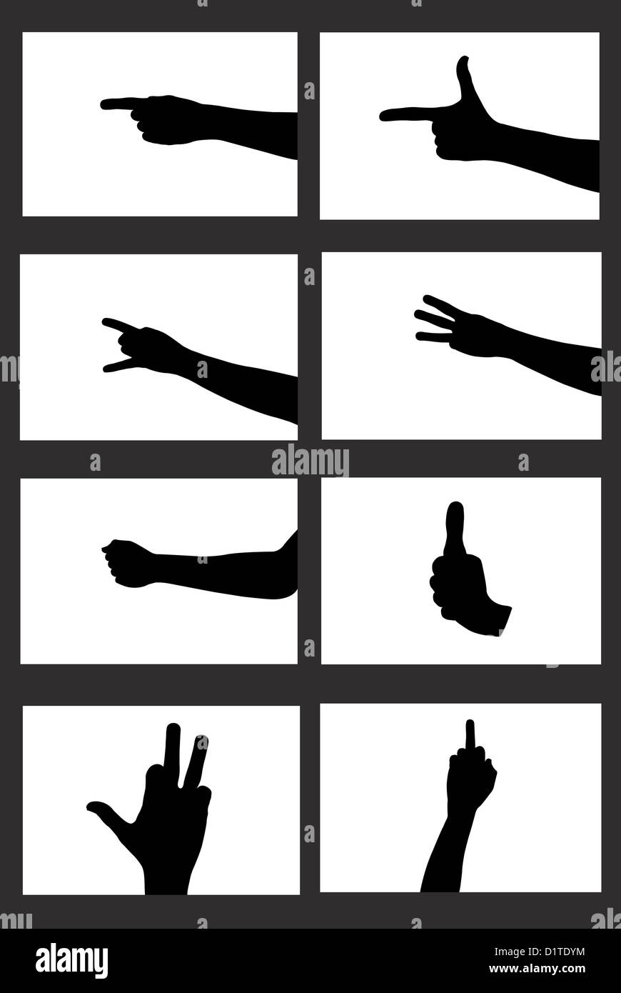 Hands Silhouette Isolated Stock Photo - Alamy