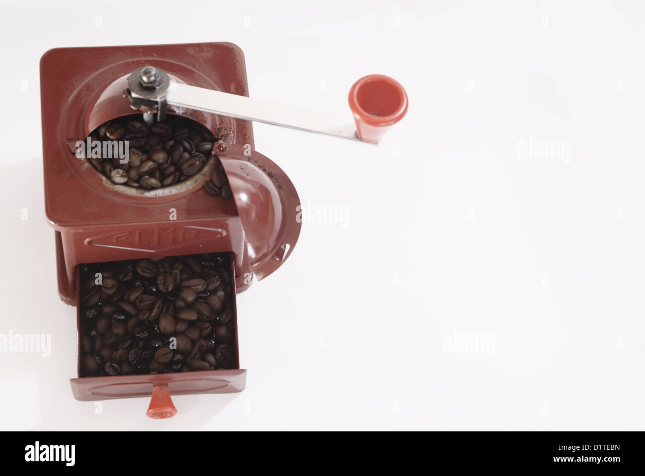 Coffee grinder on white background Stock Photo - Alamy