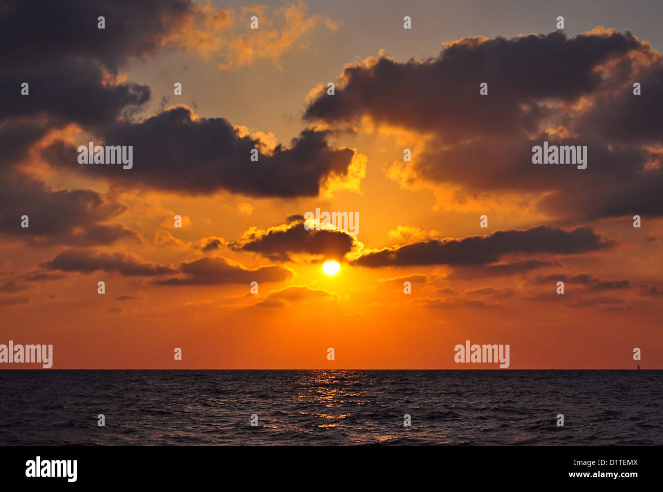 classical picture of sunset Stock Photo - Alamy