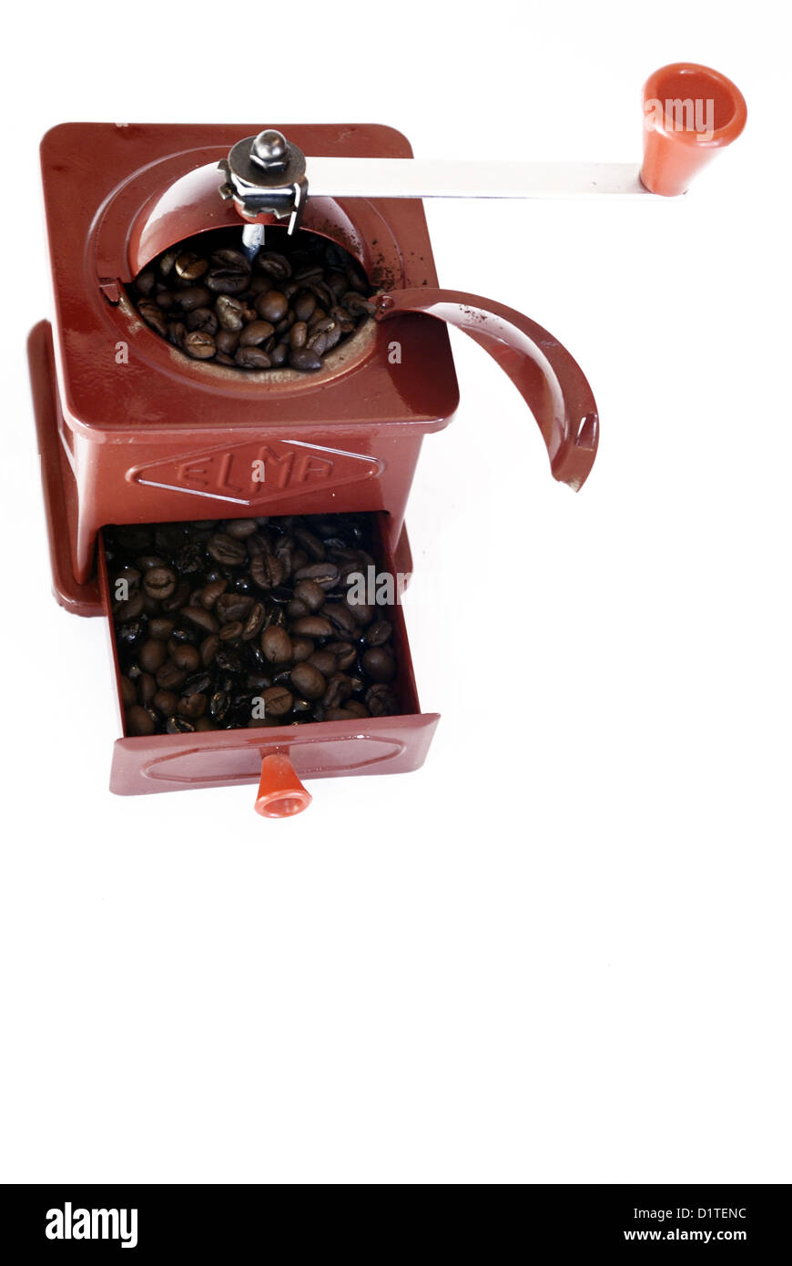 Coffee grinder on white background Stock Photo - Alamy