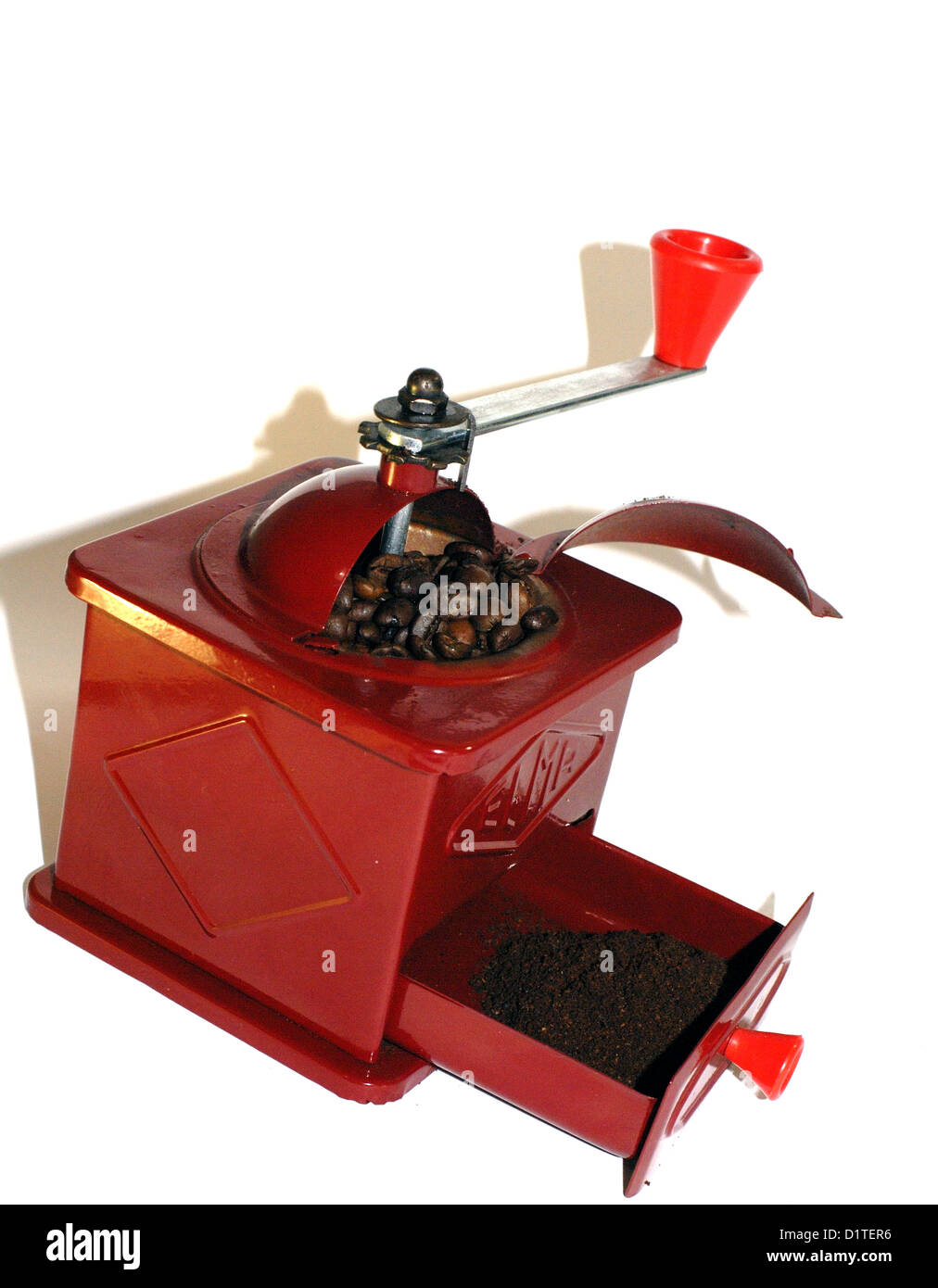 Coffee grinder on white background Stock Photo - Alamy