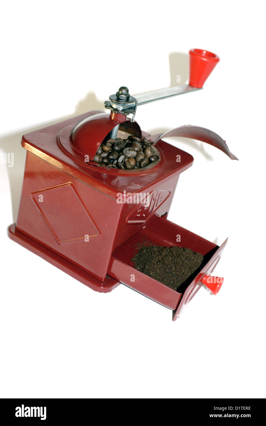 Coffee grinder on white background Stock Photo - Alamy