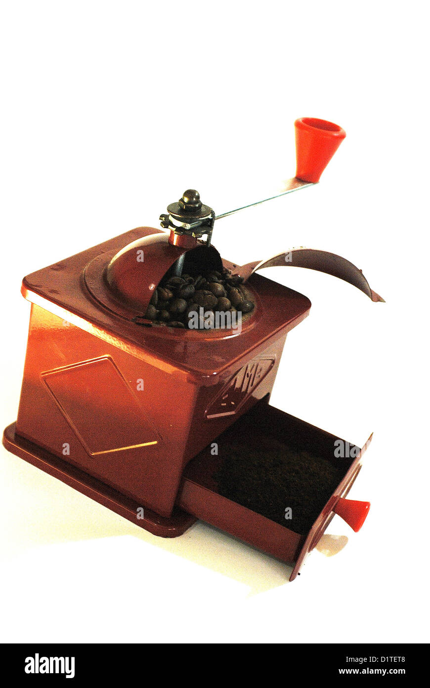 Coffee grinder on white background Stock Photo - Alamy